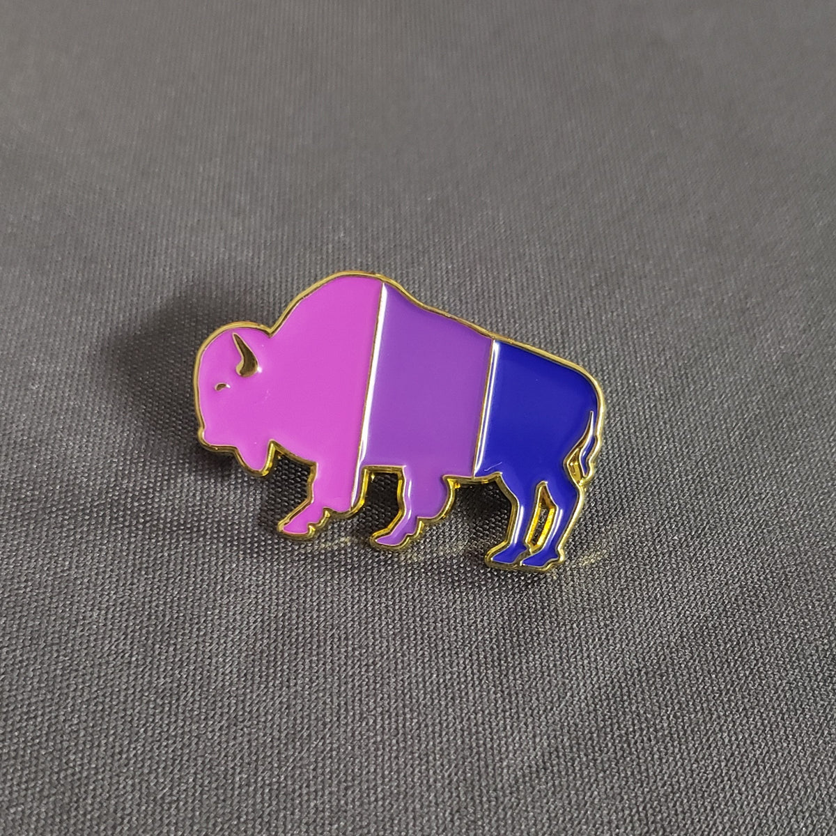 Rainbow Buffalo Pin | Sioux Falls Pride