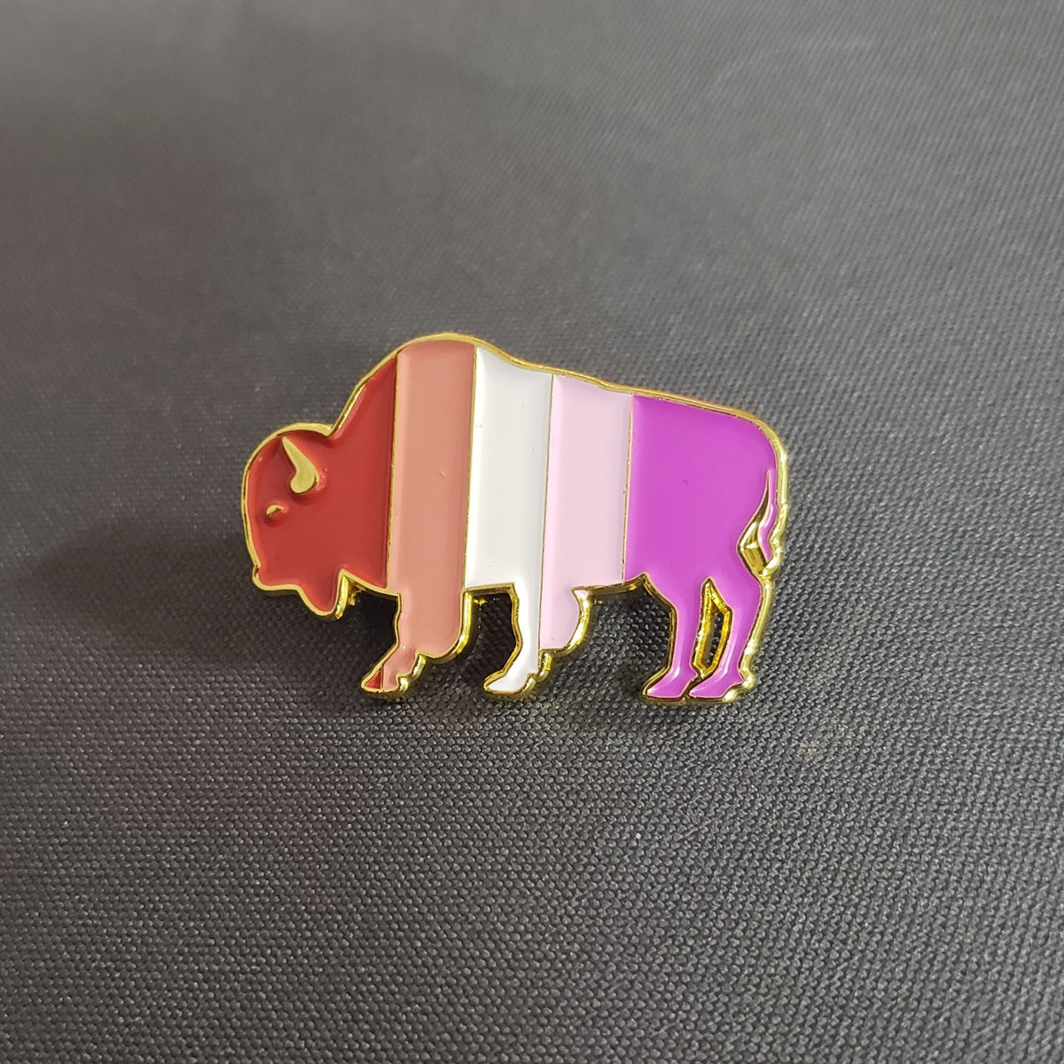 Rainbow Buffalo Pin | Sioux Falls Pride