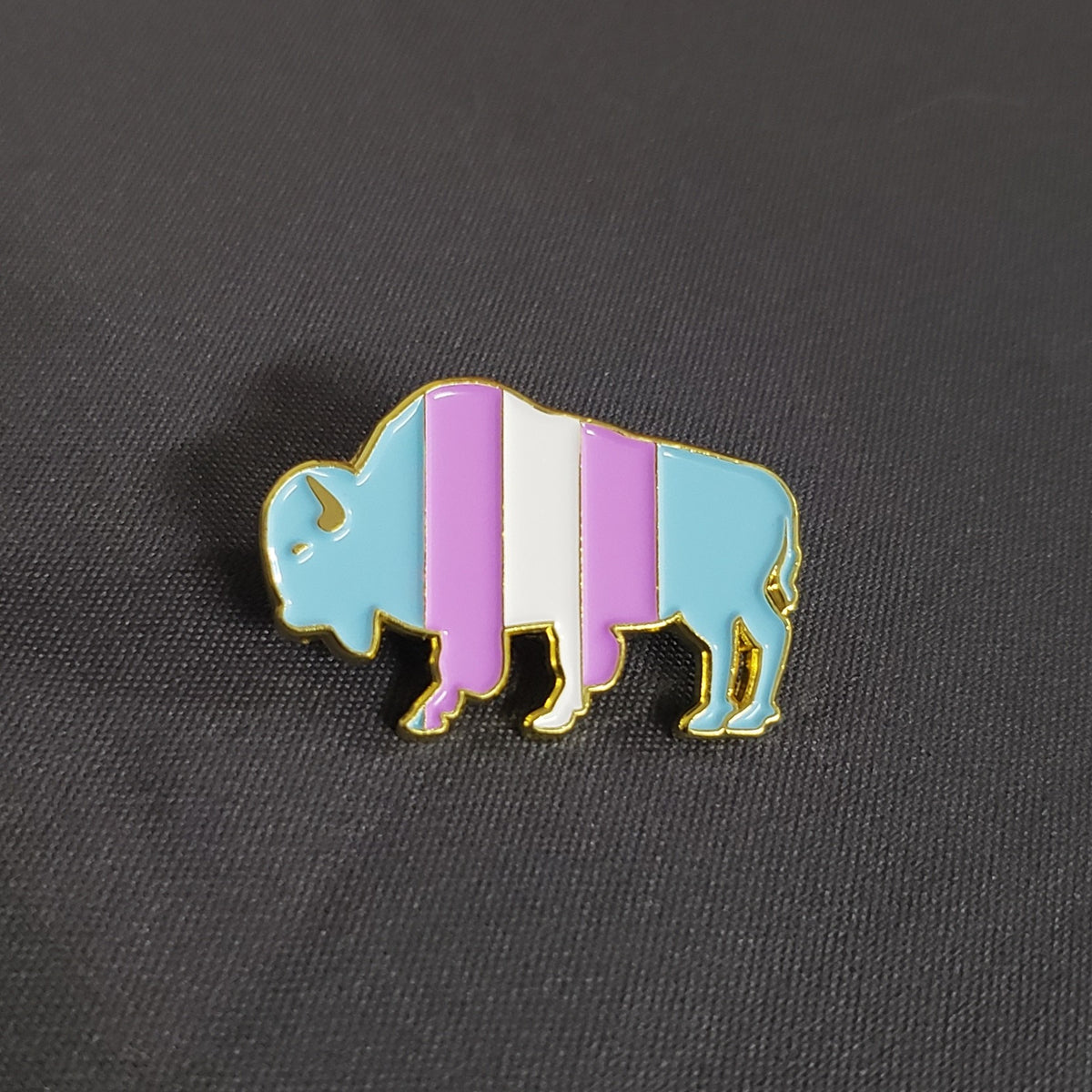 Rainbow Buffalo Pin | Sioux Falls Pride